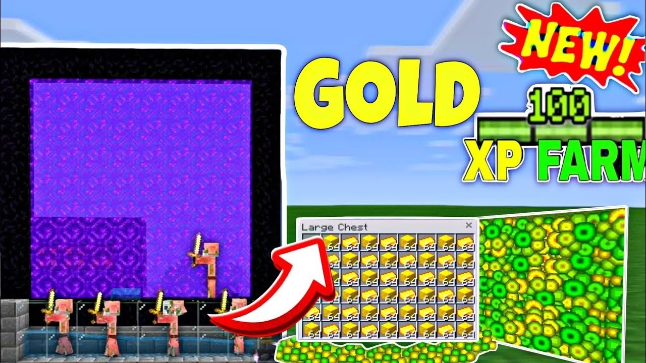 Minecraft Gold XP Farm 1.20 Tutorial in Bedrock - YouTube