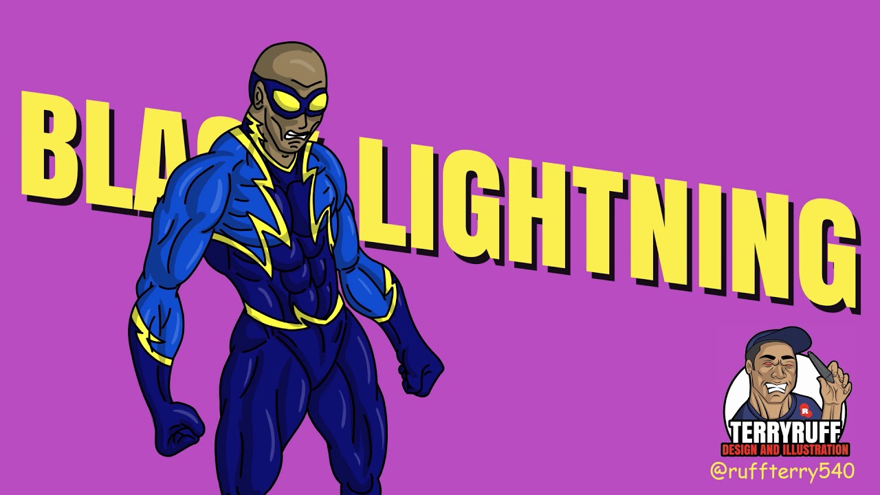 HOW TO DRAW: BLACK LIGHTNING color animation - YouTube