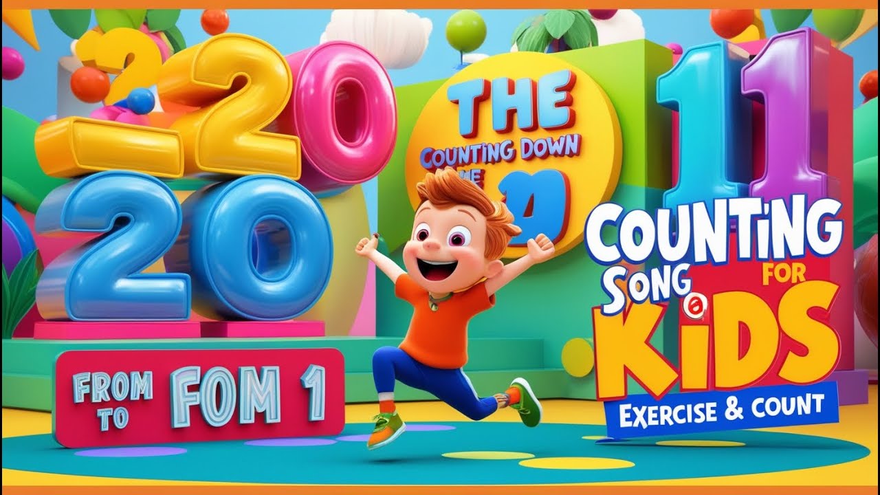 The Counting Down From 20 To 1 | Counting Song For Kids | Exercise ...