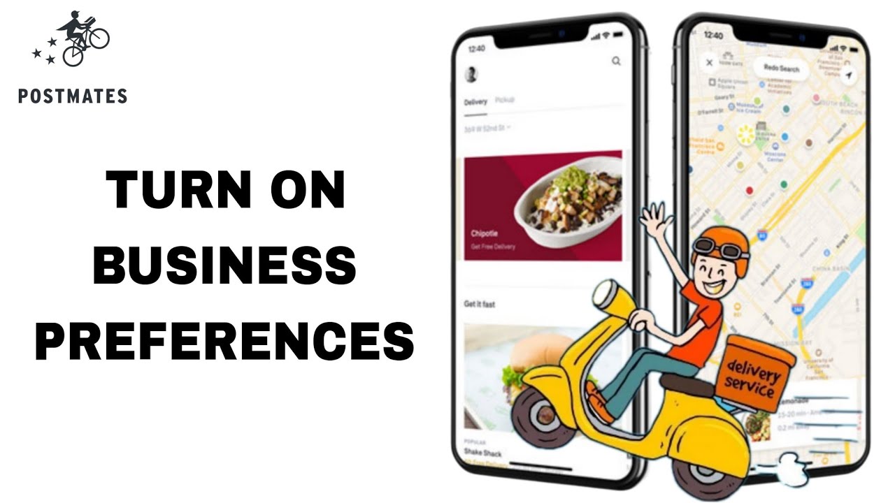 How To Turn On Business Preferences On Postmates App - YouTube