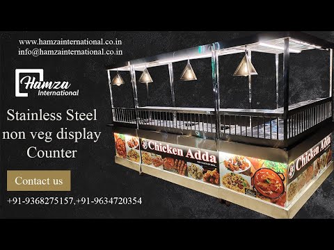 stainless steel fast food thela food cart LED thela panipuri thela ...