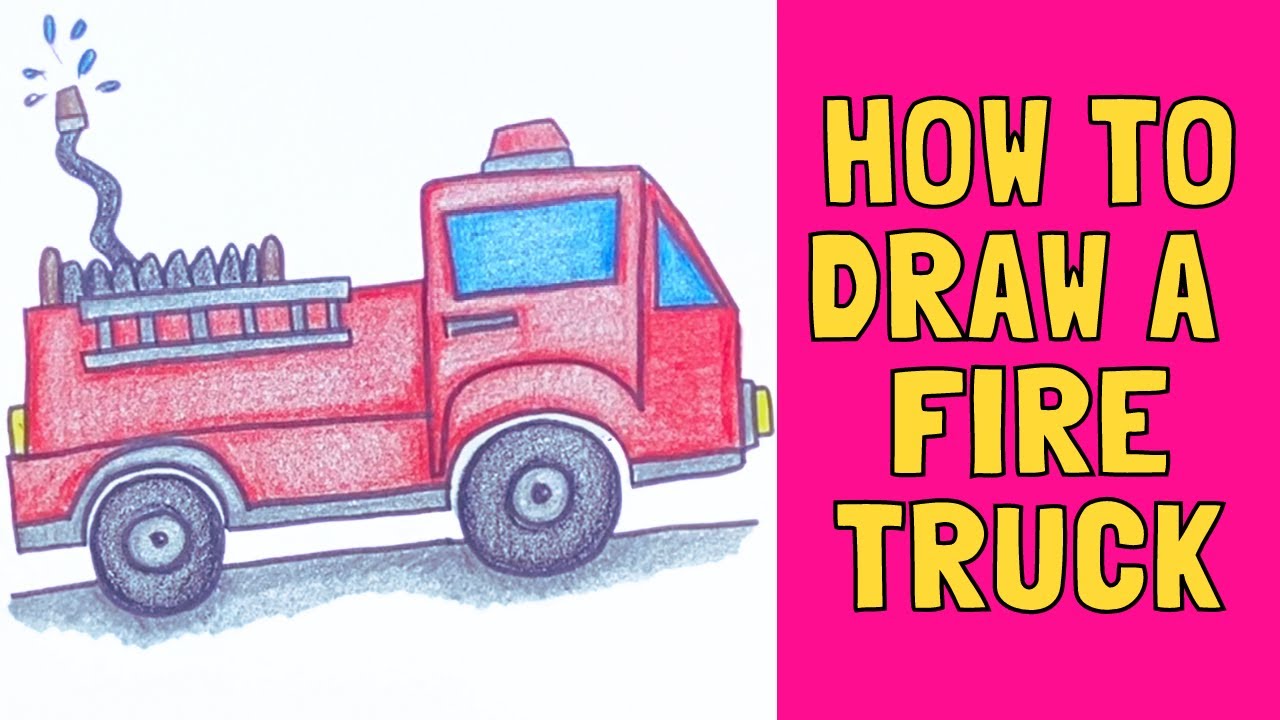 Draw & Color a Fire Truck (Easy & Fun!) - YouTube