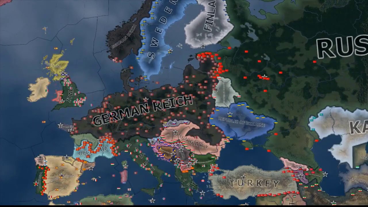 Hoi4 Timelapse: A Fragmented Europe During WW2 - YouTube