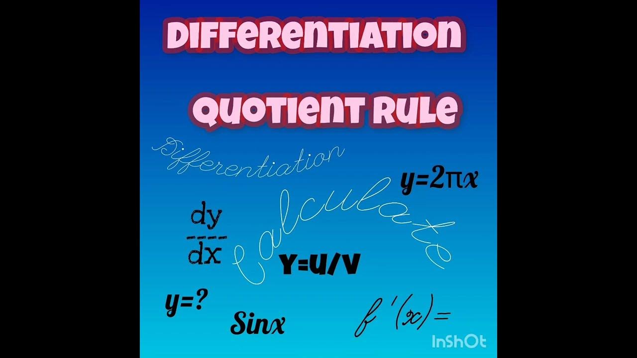 Differentiation Quotient Rule - YouTube