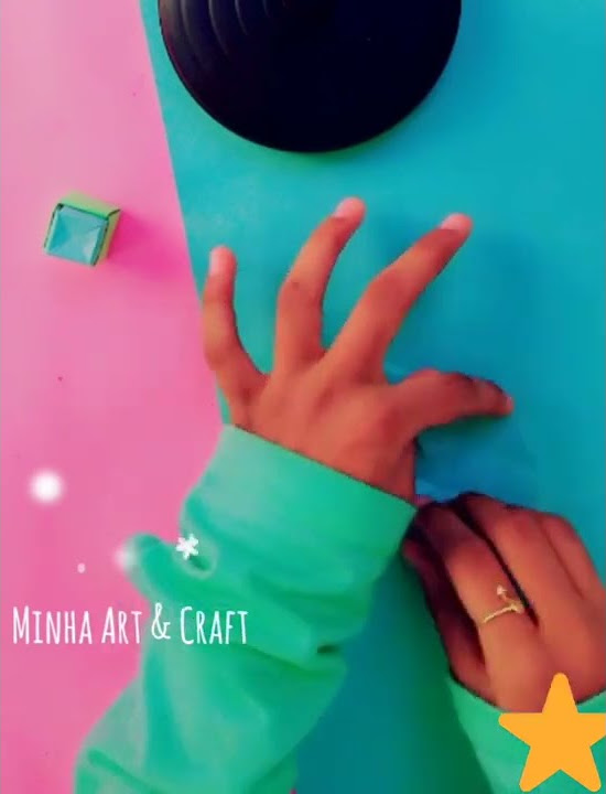 DIY PAPER BUTTON / How To Make origami pop up button / no Glue paper Fidget toy - YouTube