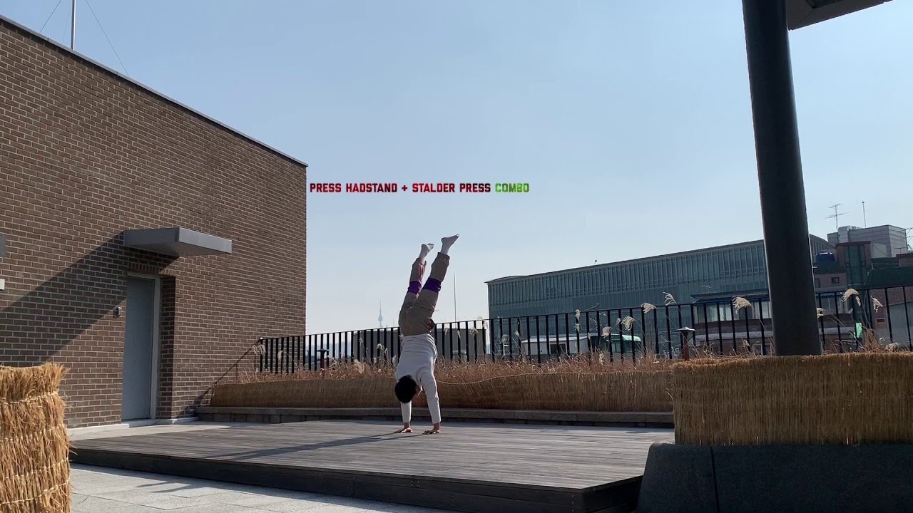 꾸준히 하기 프로젝트 체조 #127 힘도립 스탈더프레스 연결 press handstand stalder press combo ...