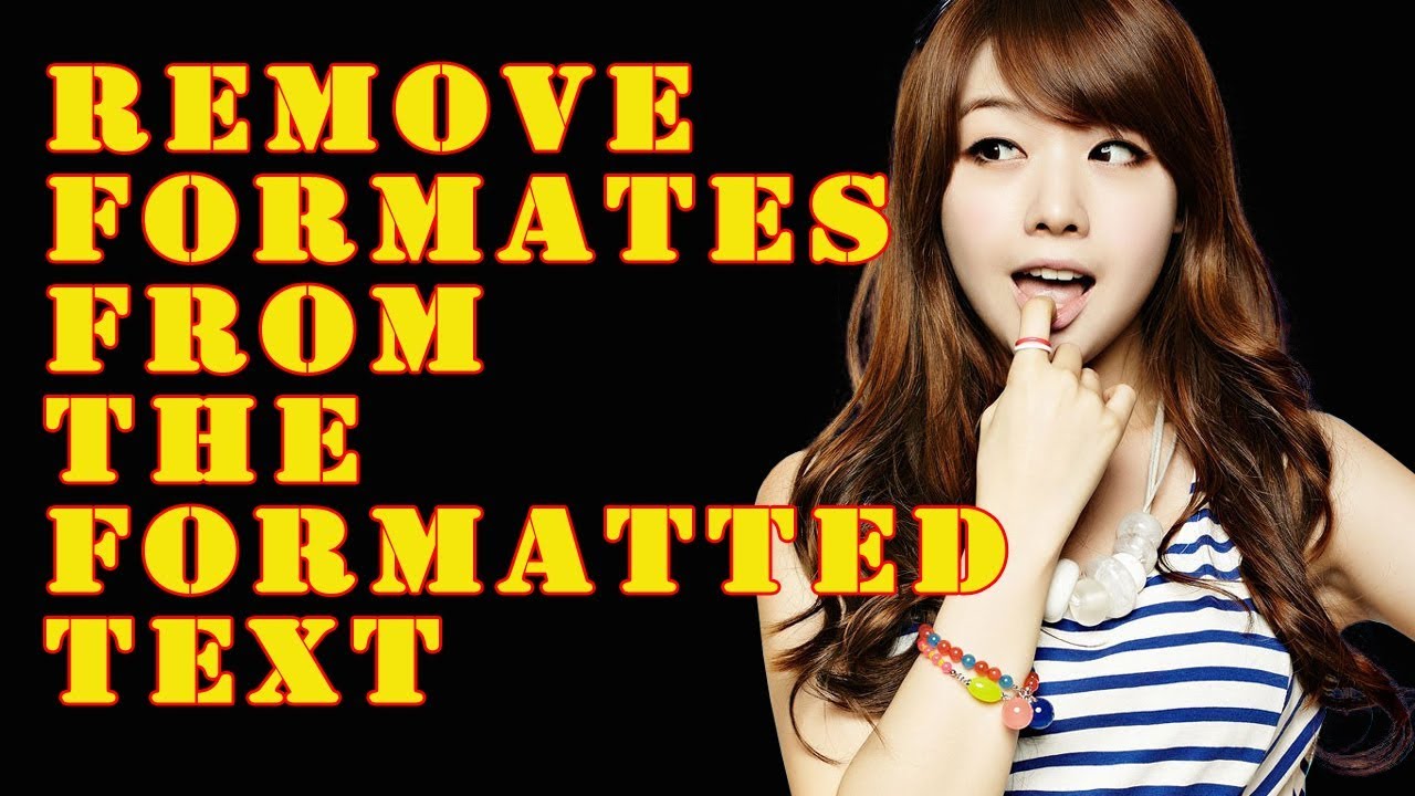Microsoft Word Tutorial How To Remove Formats From The Formatted Text YouTube microsoft-word-tutorial-how-to-remove-formats-from-the-formatted-text-youtube