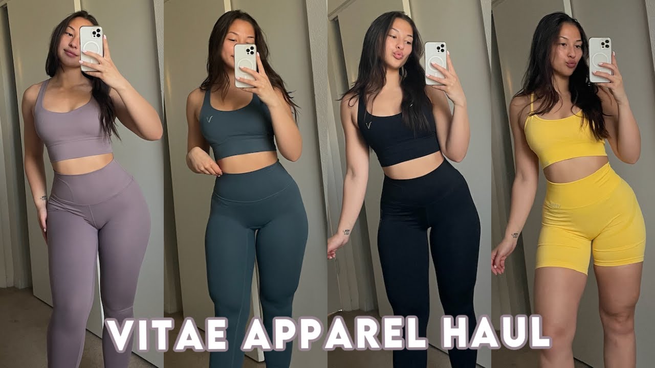 vitae apparel try-on haul and review | cute spring activewear - YouTube