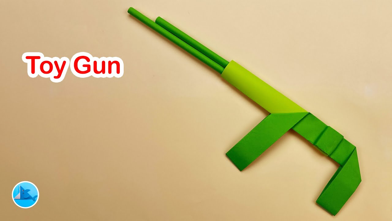 How to make paper toy gun - easy paper gun - YouTube