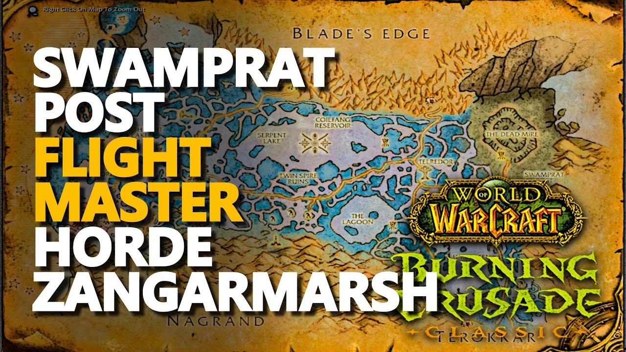 Swamprat Post Flight Master Zangarmarsh Location WoW TBC - YouTube