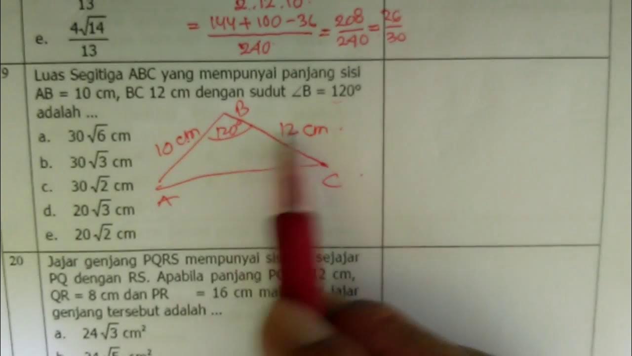Tutorial Trigonometri Menghitung Luas segitiga dengan Aturan Sinus - Matematika SMA - YouTube