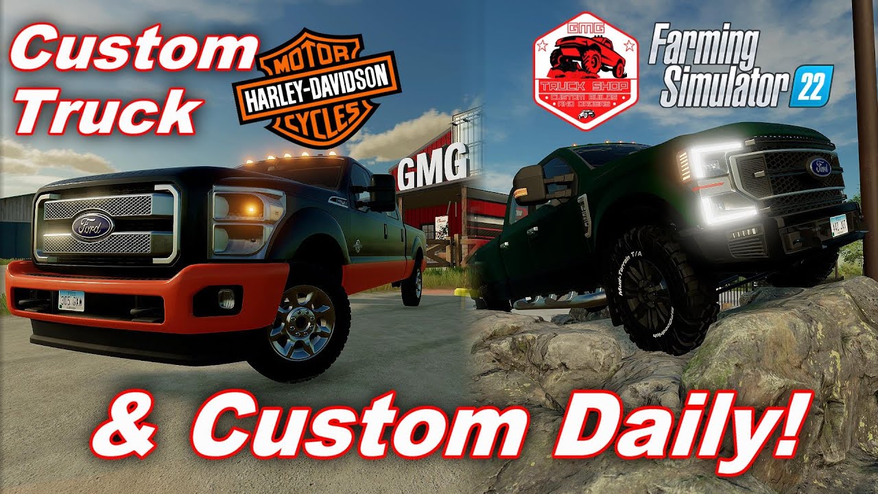 We Made a Custom Harley Davidson Ford F-250! | GMG Truck Shop | FS22 ...