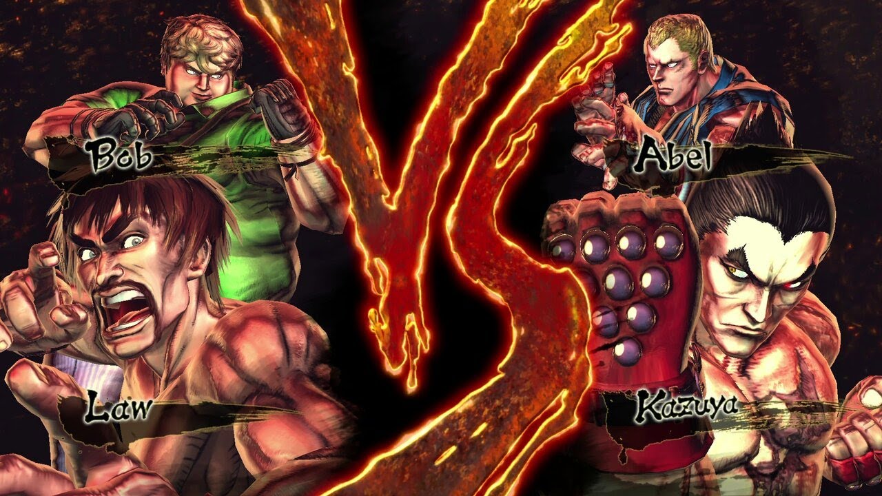 Street Fighter X Tekken - Law & Bob Vs Kazuya & Abel (Hardest) - YouTube