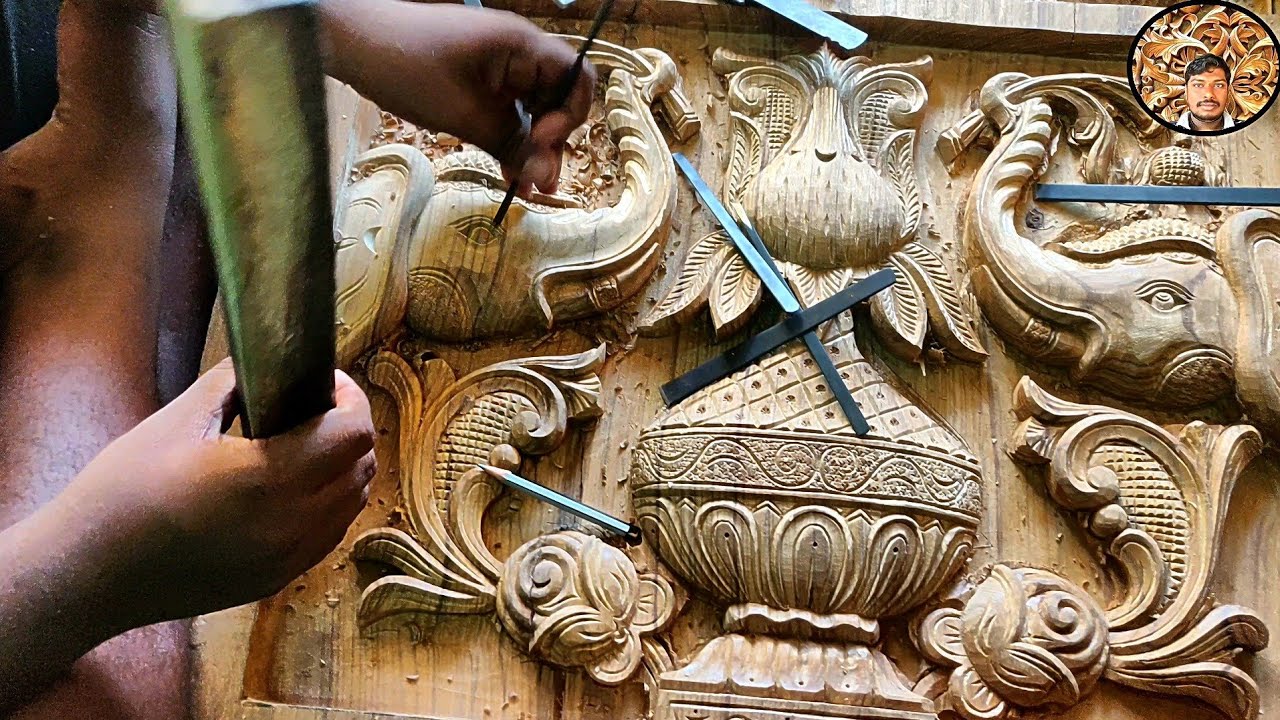 wood carving work latest model 🙏Ganapati 🙏3 inches death making to work ...