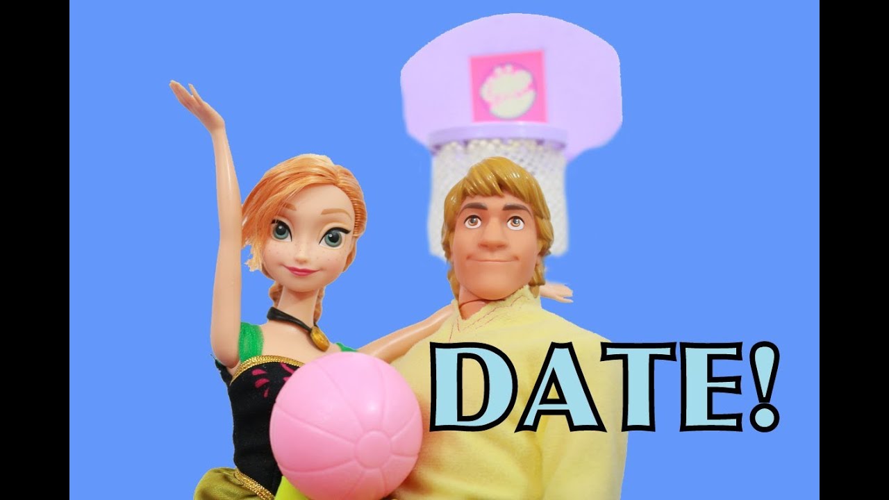 Disney Frozen Anna Plays Barbie Basketball Playset with Kristoff - YouTube