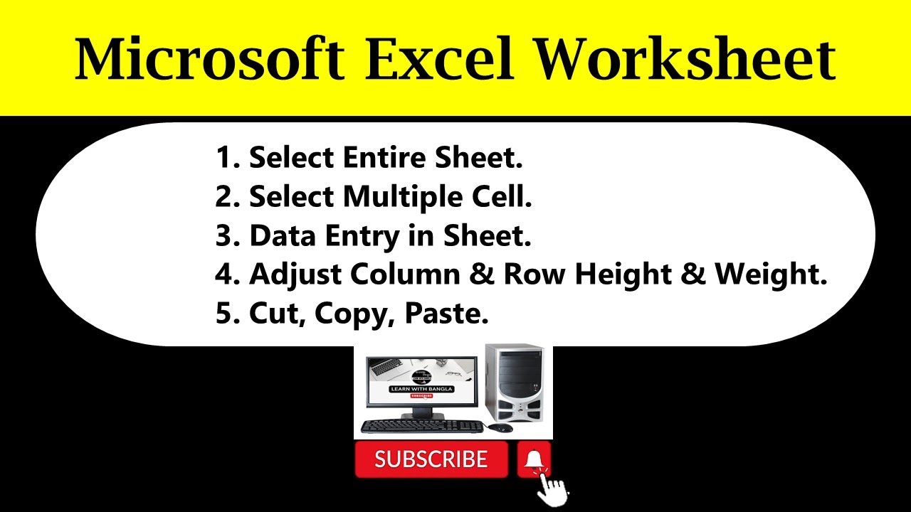 Select Entire Sheet Multiple Cell Data Entry Adjust Column Row Height Weight Cut Copy Select Entire Sheet Multiple Cell Data Entry Adjust Column Row Height Weight Cut Copy