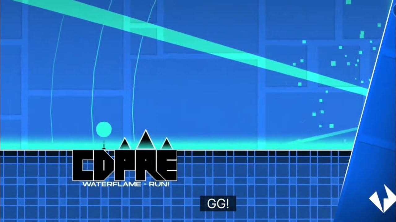 [게임파티] 지오메트리대쉬(GeometryDASH) - WATERFLAME-RUN by CDPRE - YouTube