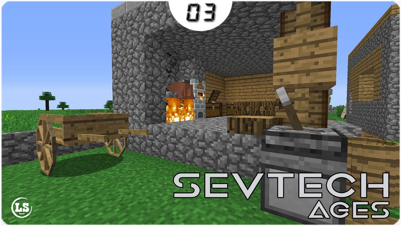 Minecraft: SevTech Ages Lite - #03 Путь к первой эре - YouTube