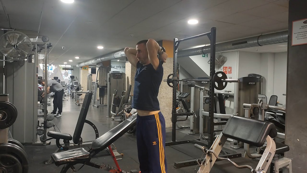 Triceps Overhead Extension with Disk - Excellent Triceps Exercise ...