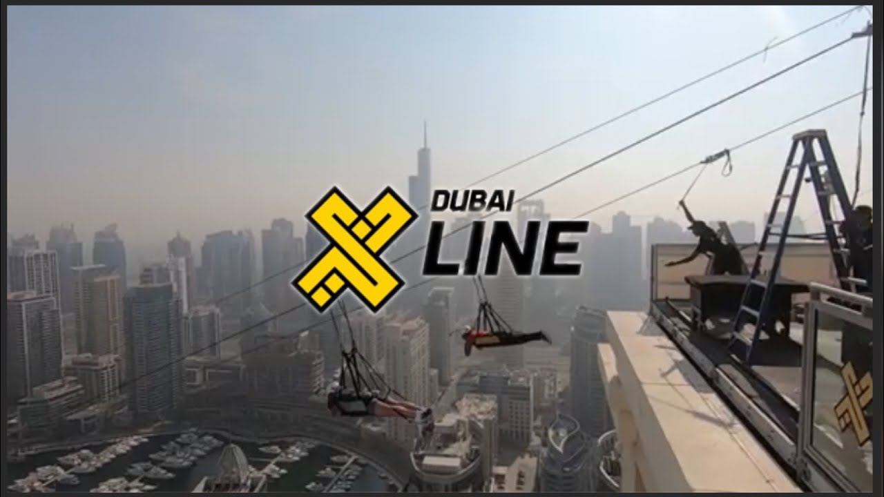 XLine Dubai Marina ZipLine 2020 || DUBAI MARINA || DeshiBitish - YouTube