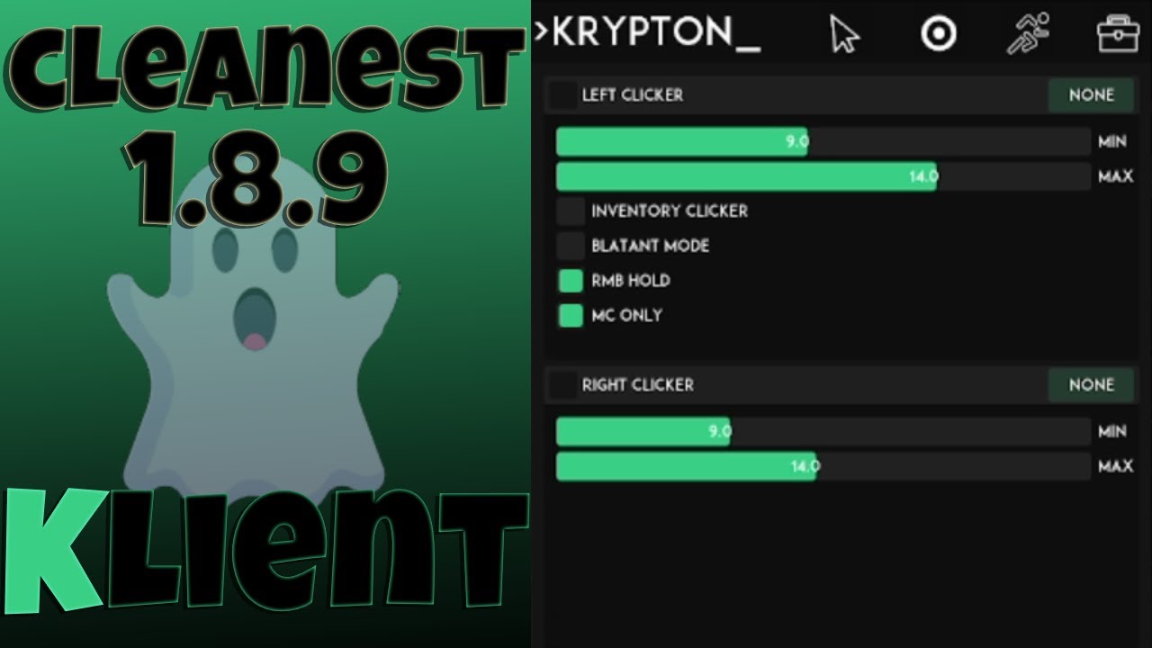 Most clean Ghost Client for 1.8.9 | krypton - YouTube