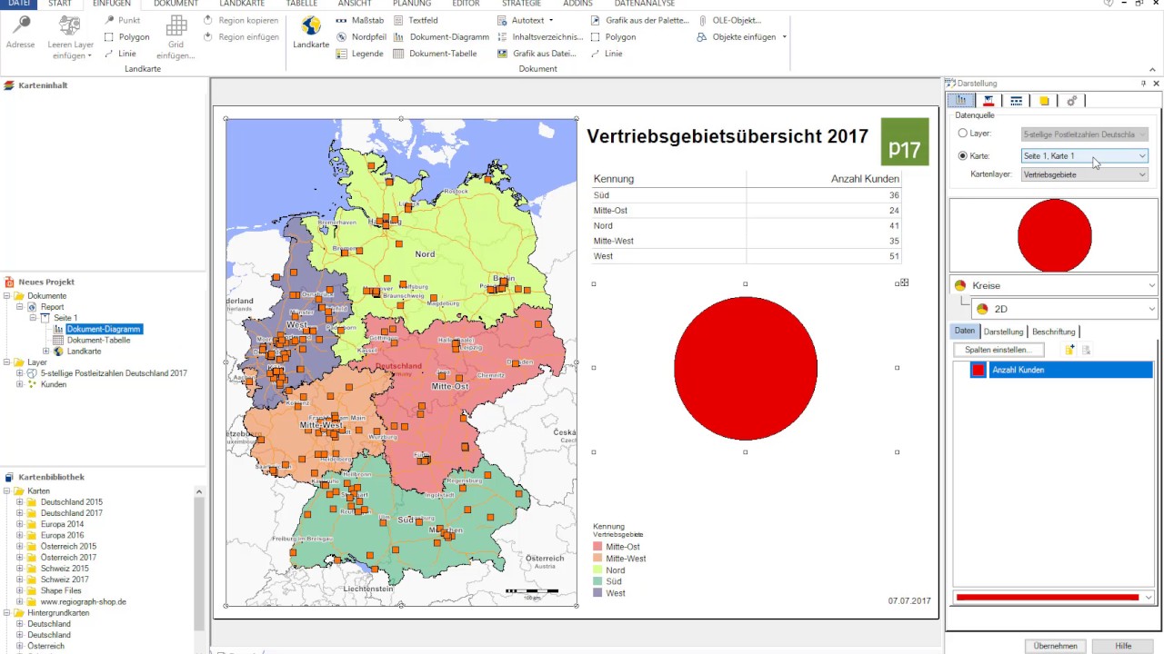 Vertriebsgebiets Report in RegioGraph erstellen - YouTube