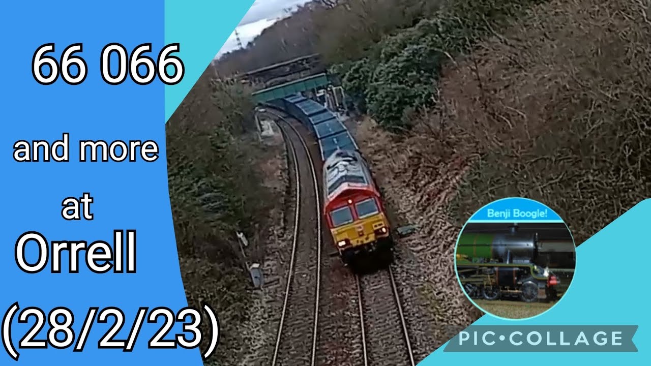 66 066 'Geoff Spencer' and more at Orrell station (28/2/23) - YouTube