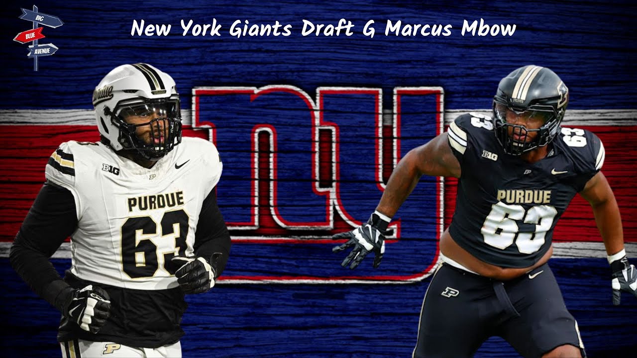 New York Giants Draft Guard Marcus Mbow In 5th Round | Purdue | 2025 ...