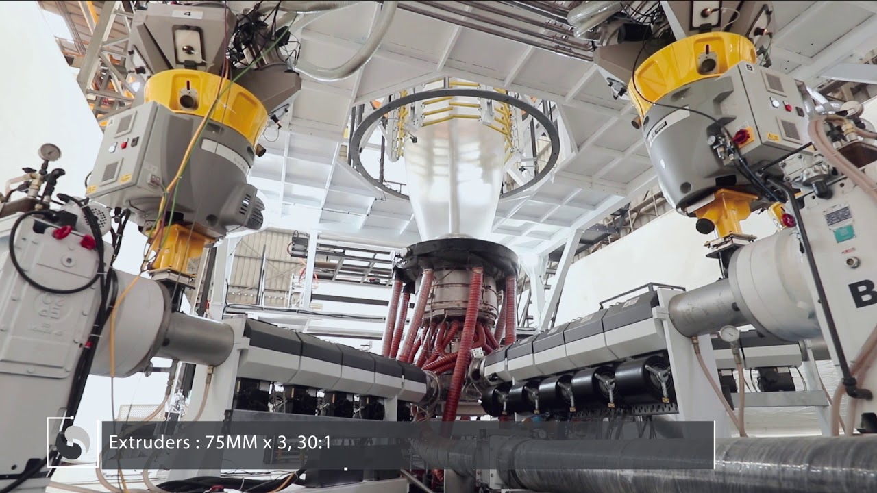 Betaflex 3 Layer Blown Film Line SE3HR 2600 -75/75/75 -IBC ABC Co ...