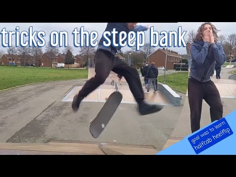 15 SKATEBOARD TRICKS ON A BANK - YouTube