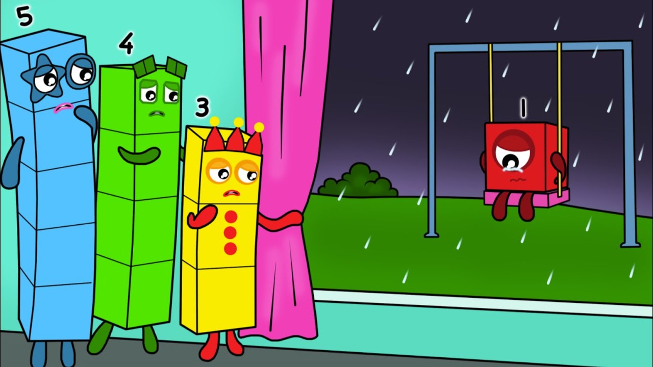 Numberblocks 1 was often gloomy after Numberblocks 2 left ...
