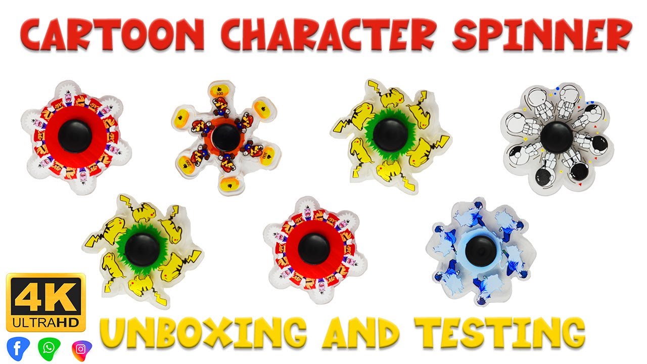 TOP CARTOON CHARACTER SPINNER || Spinning Out || SILIGURI TOYS - YouTube