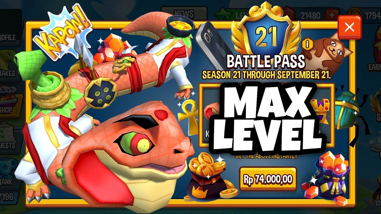 MAX LEVEL 🔥💯 BATTLE PASS SEASON 21 • SNAKE RIVALS GAMEPLAY - YouTube