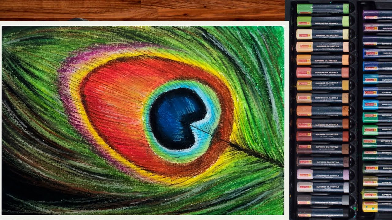 Easy Peacock Feather Drawing | Janmashtami special drawing | Mor Pankh ...