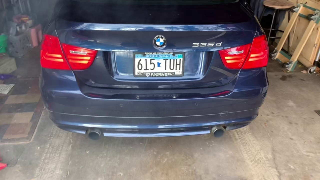 BMW 335d cold start. Stock exhaust with SCR gut, VRSF downpipe Malone 2 ...