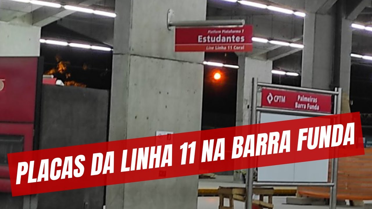 LINHA 11-CORAL DA CPTM NA BARRA FUNDA - YouTube