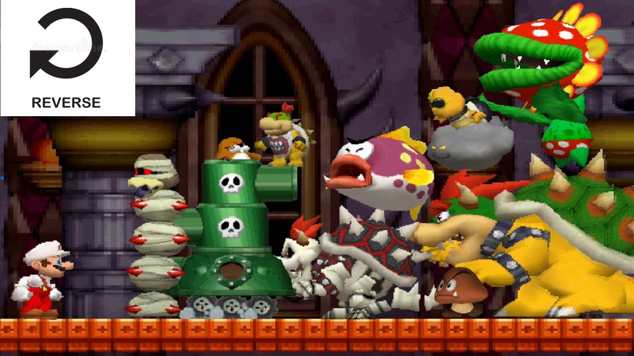 New Super Mario Bros DS - All Castle Levels (Reversed) - YouTube