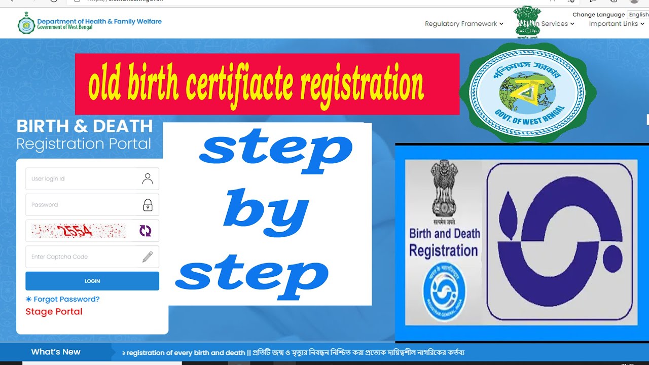 Old Registration Process And Correction Birth Certificate - YouTube