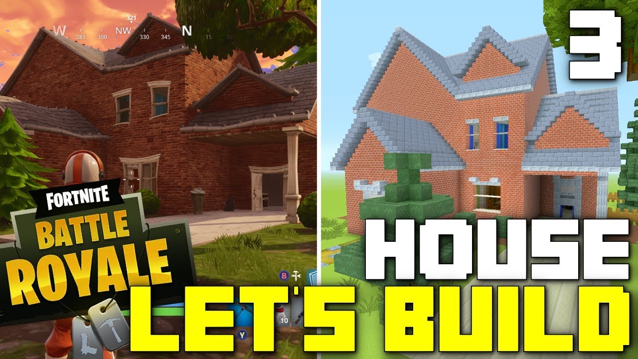 Minecraft: Let's Build a Fortnite House! (Part 3) - YouTube
