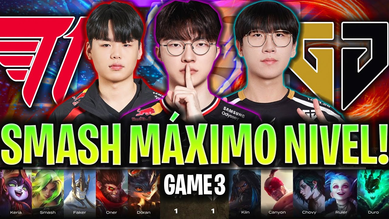 SMASH Y FAKER MUESTRAN SU MÁXIMO NIVEL CON T1! *HISTÓRICO* | T1 vs GEN RESUMEN GAME 3 LCK CUP ...
