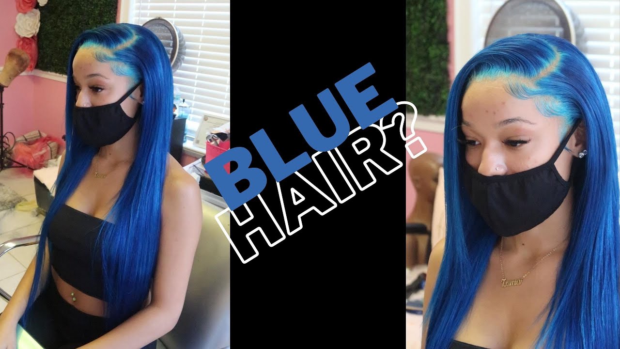 Watch me do this BLUE lace frontal sew in - YouTube