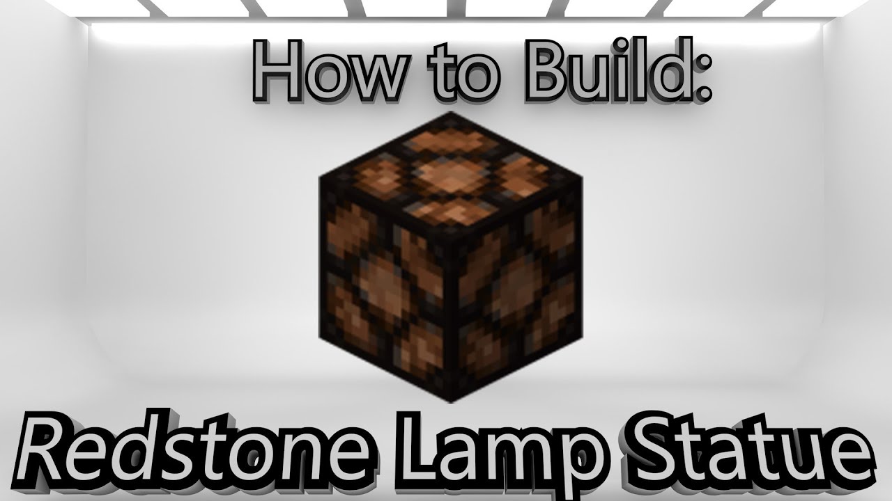 Minecraft: How To Make A Redstone Lamp (Off) Statue - YouTube