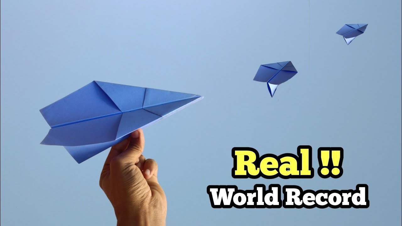 100% real World Record Homemade Flying Paper Plane | How to Make Best ...