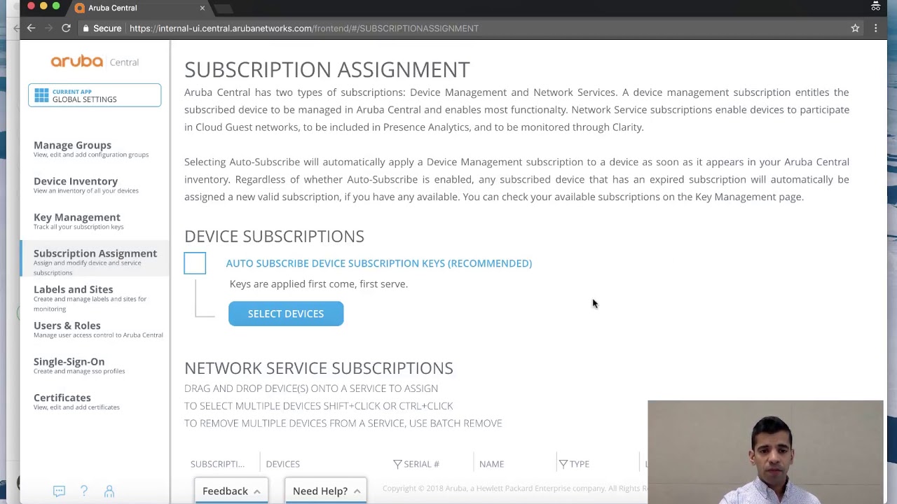 HPE Aruba Networks Central - How to add license to a device? - YouTube