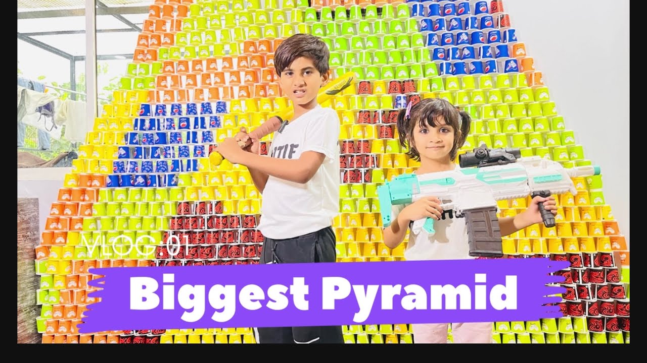 Biggest Pyramid | Make with cups | perfect piddi - YouTube