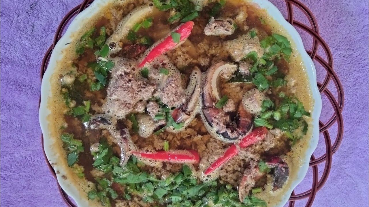 របៀបធ្វើ ខួរក្ដាម ស្ងោជ្រួកឆ្ងាញ់លេខមួយម្ហូបតាមជនបទ ម្ហូបខ្មែរ khmer ...