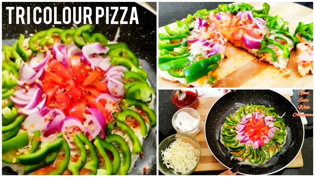 Tri Colour Pizza Recipe |Tri colour Recipes | Republic Day Recipe ...