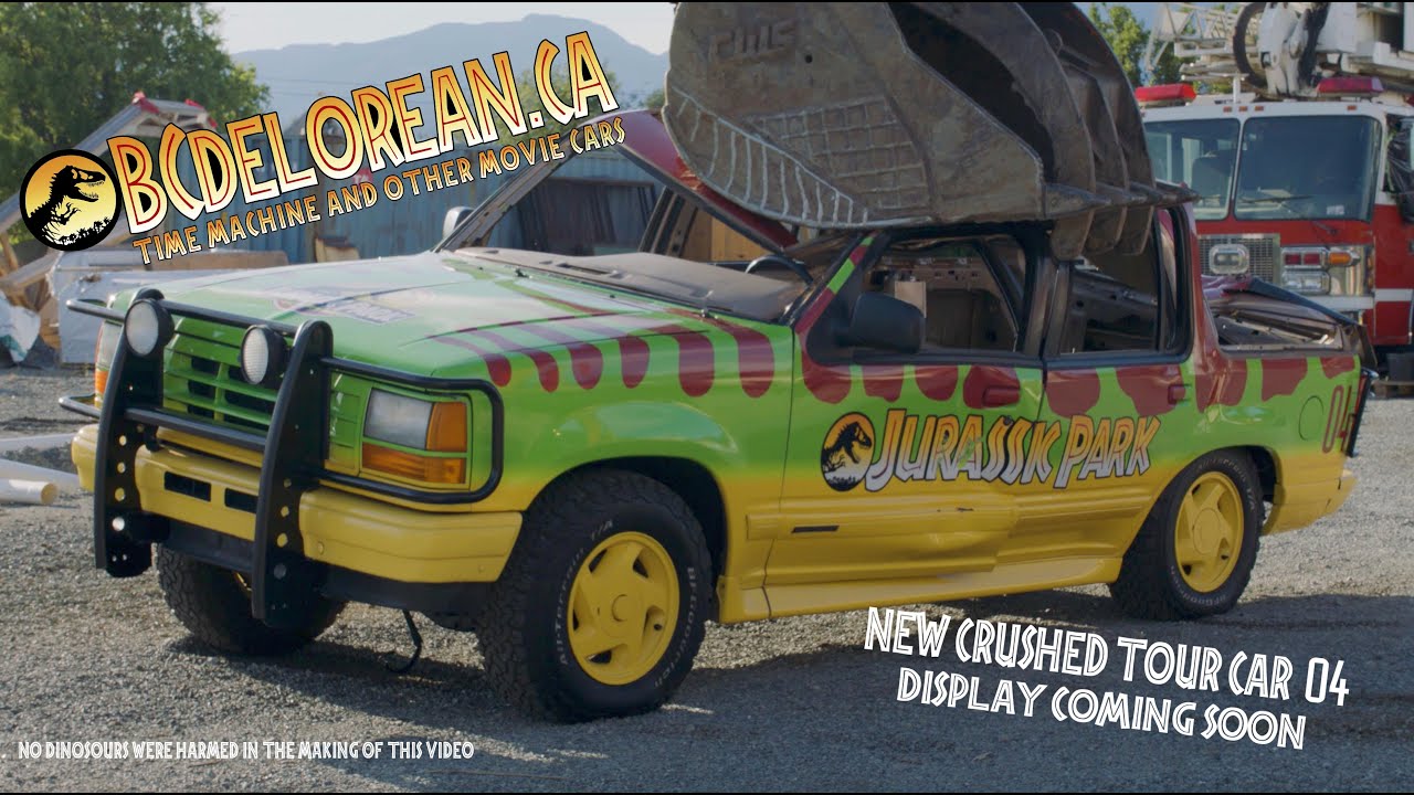 Jurassic Park Tour Car Crushed For New Jp Display Youtube