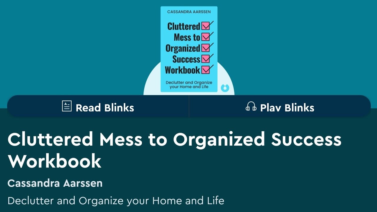 CLUTTERED MESS TO ORGANIZED SUCESS WORKBOOK by Cassandra Aarssen - YouTube