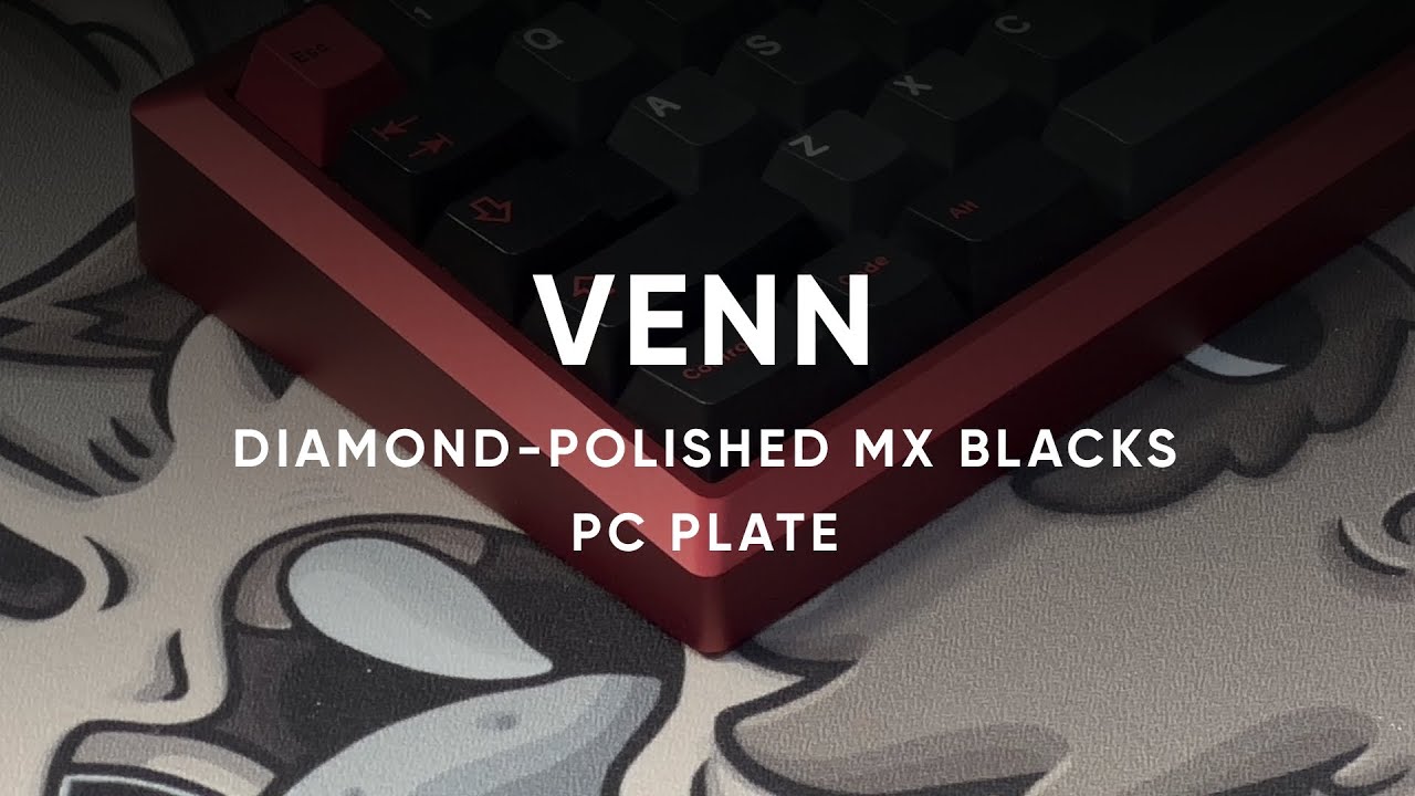 Venn by Gok with Diamond-polished MX Blacks on PC Plate - Typing Test ...